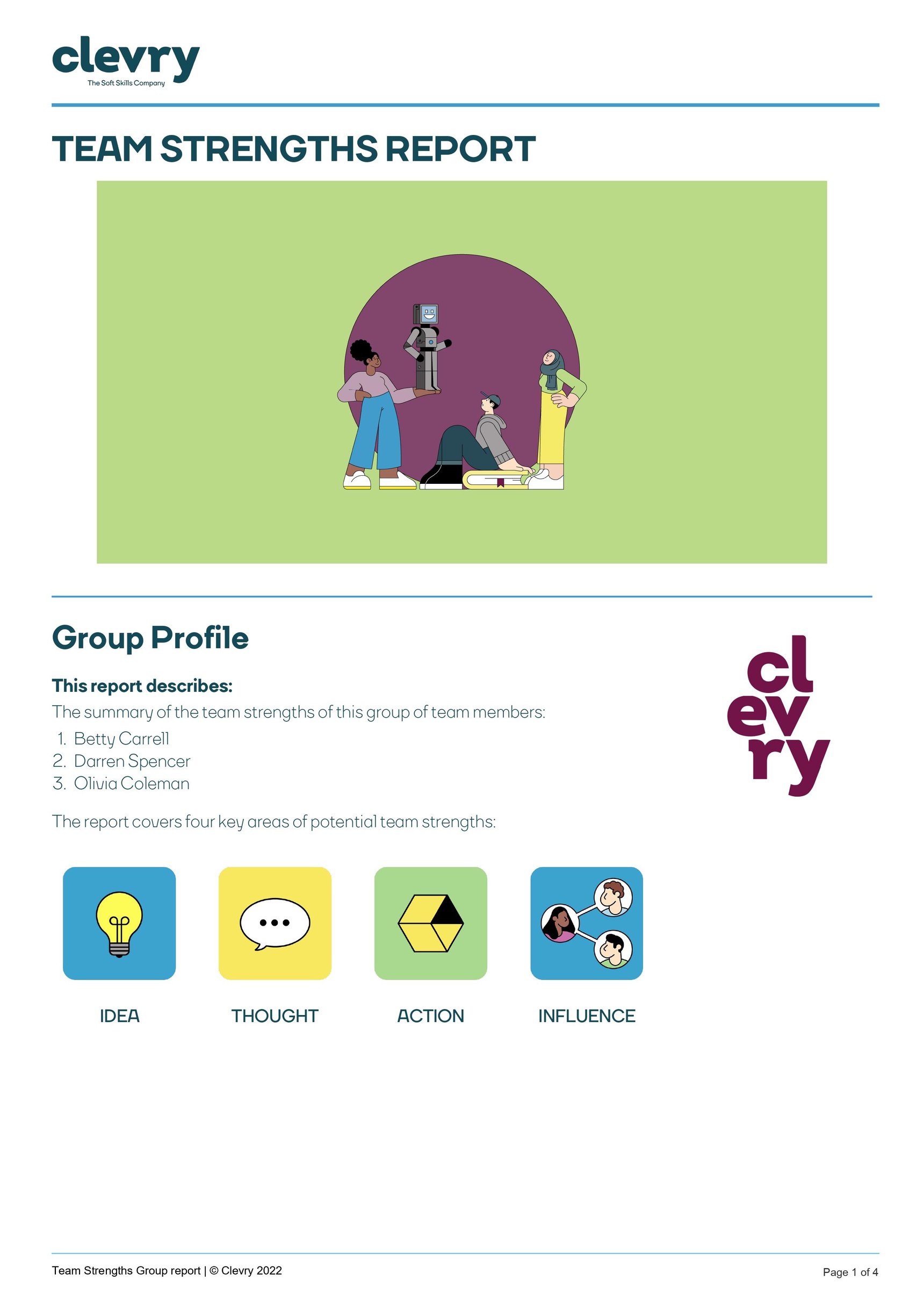 Team Strengths Group Sample Report