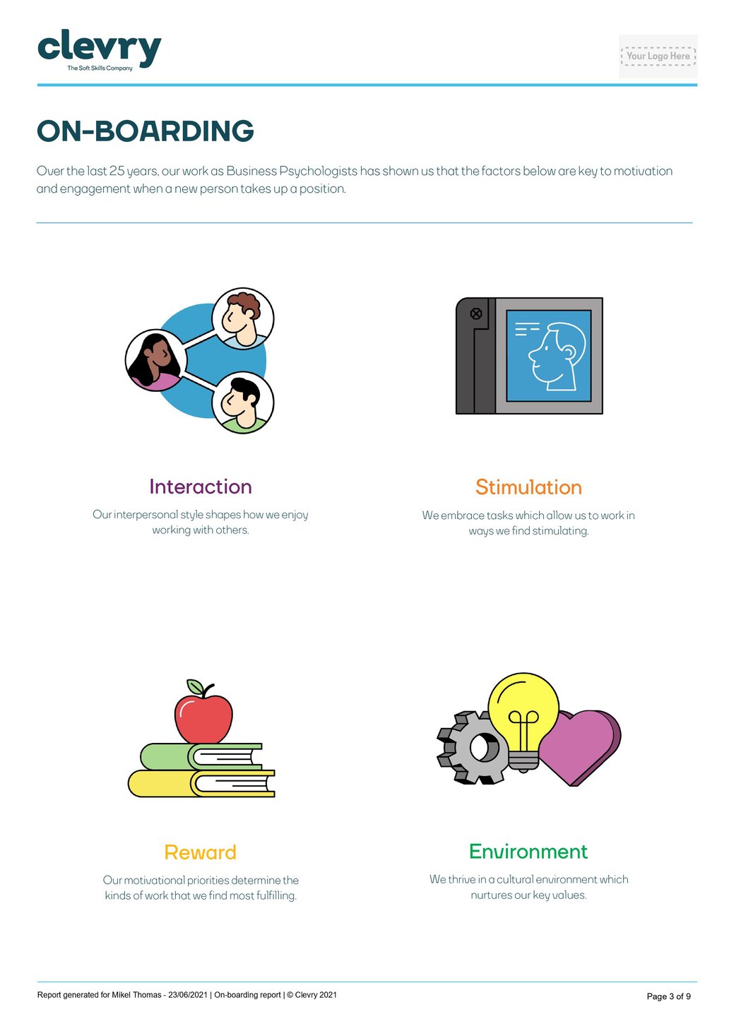 Onboarding Sample Report