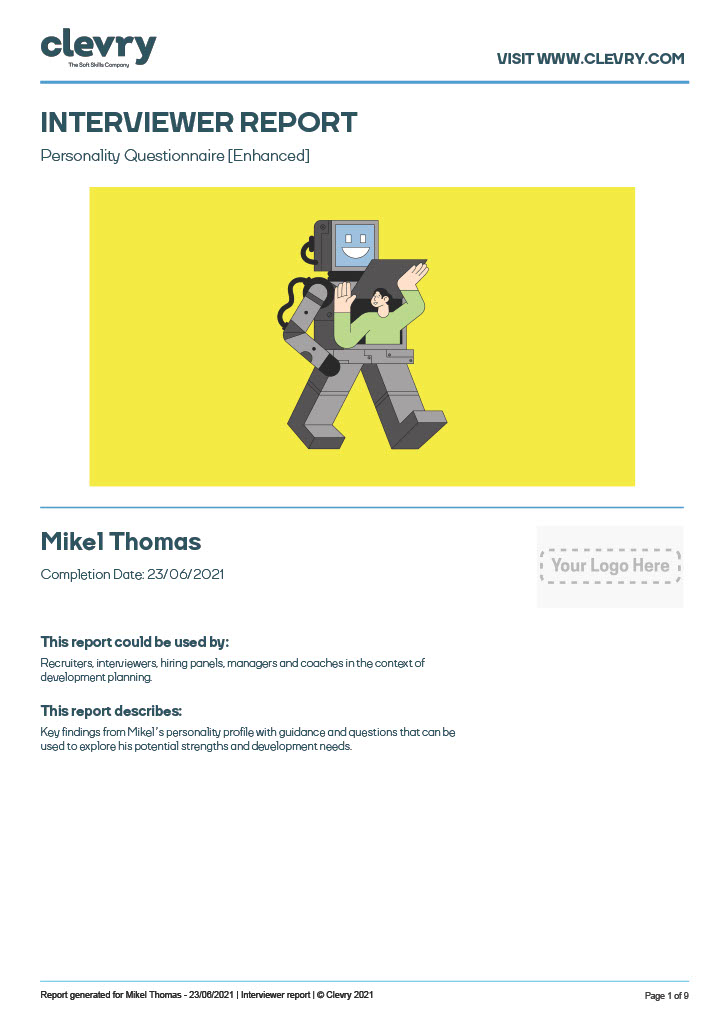 Interviewer Sample Report