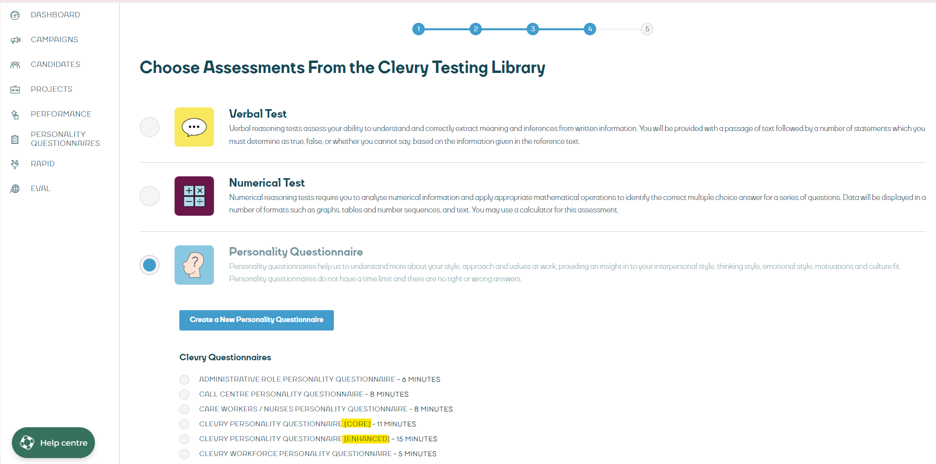 What Personality Questionnaires do Clevry Offer?